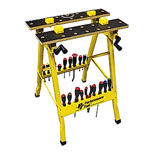 Performance Tool W54025 Portable Multipurpose Workbench and Vise (200 lbs Capacity) , Yellow