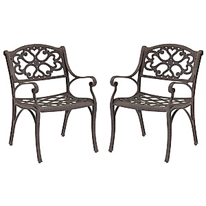 Homestyles 6655-328 5 Piece Outdoor Dining Set, 48" Table, Bronze