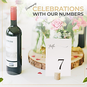 Wedding Table Numbers 1-30 Cards - Perfect for Wedding Reception, Banquets, and Special Occasions, Set Includes Numbers 1-30 and Head Table, Durable Double-Sided 6x4 inch Cards by Daivers