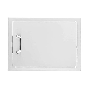 BBQGUYS Signature 24-Inch Stainless Steel Reversible Single Access Door - Horizontal - Traditional
