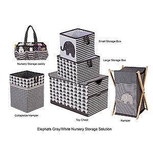 Bacati Elephants Unisex Activity Gym with Mat, Grey