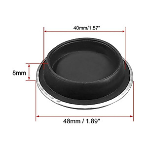 PRIMUZ 1pcs Rubber Sink Plug Drain Stopper Fit 40mm with Ring Compatible with Bathtub Kitchen Sink Strainer Stopper Laundry Sink Plug Drainage