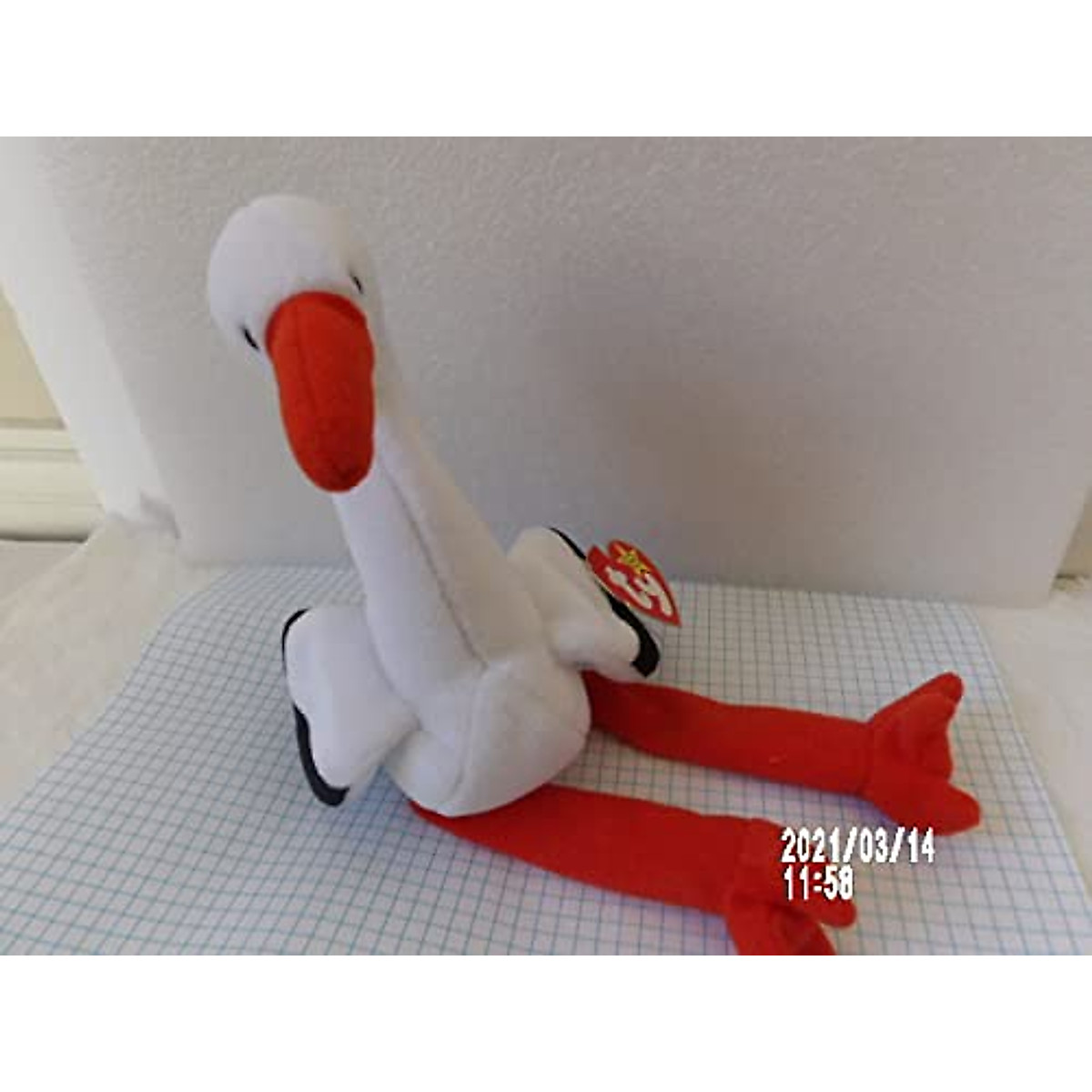 Beanie Babies Baby Ty Stilts Stork Bird w/ Tag ^G#fbhre-h4 8rdsf-tg1334286