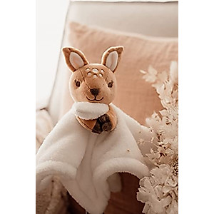 MCMUSHY 12'' Deer Baby Lovey Security Blanket Plush Animal Comforter Toy for Baby Newborn Toddler Child, Parent01