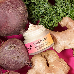 Sweet Chef Superfood + Vitamins Moisture Boost - Ginger & Vitamin C Brightening Moisturizer for Radiant Youthful Skin - Hydrating Kale & Hyaluronic Acid + Pore Refining Beet Face Moisturizer (50ml)