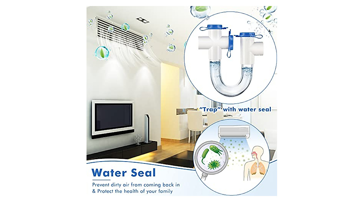 3/4" Condensate Trap for HVAC & AC - Drains Effectively