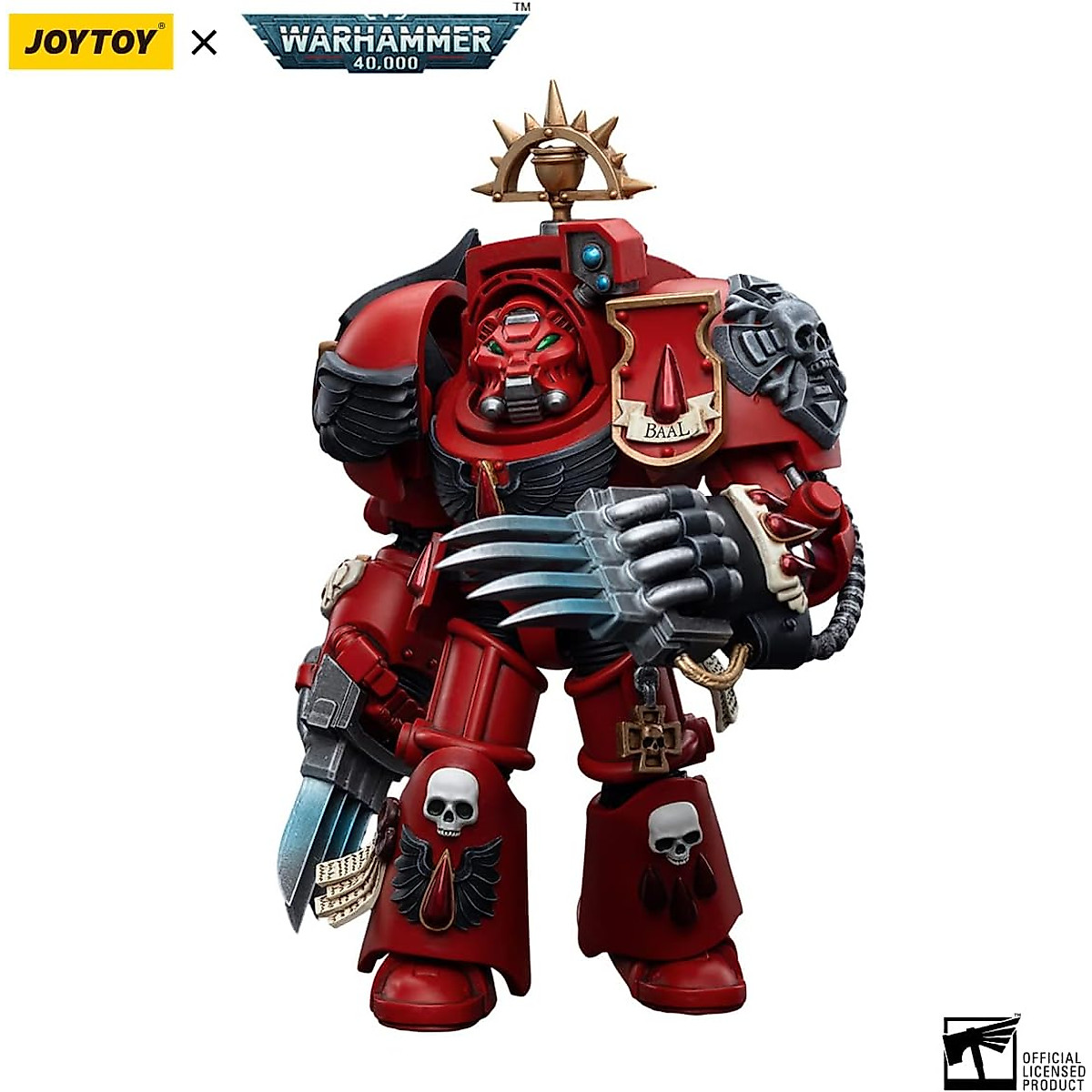 Joytoy 1/18 Action Figure Warhammer 40k Mecha 5.3in High Model Toy Blood Angels Assault Terminators Brother Tyborel
