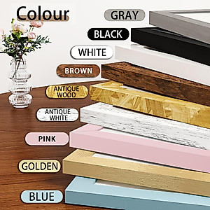 Picrit 12x16 Picture Frame Set of 12, Display 8.5x11 with Mat or 12x16 Without Mat, Photo Frames for Wall Mounting Display, Black.