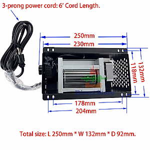 Direct Store Parts Kit DN104 Speed Variable S31105 Blower 110V ~ 120V Replacement for GHP Group, Monessen/Majestic, CFM US Century Plate Steel Freestanding Wood Stove Fireplace