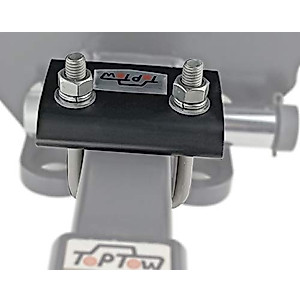 TOPTOW 64707 Trailer Hitch Tightener Anti Rattle Clamp for 1.25 Inch and 2 Inch Receiver Hitches, Black Aluminum Stabilizer Plate, 2 Packs