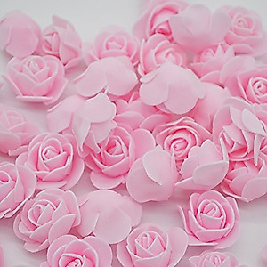 Kubert 240Pcs 3cm Foam Mini Roses Artificial Flowers for Wedding Decoration Party DIY Handmade Teddy Bear Crafts Home Garden Supplies Birthday Valentine's Day Decoration Decorative Crafts, 3 Colors