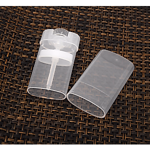 Xiboya textile Empty Oval Deodorant Lip Lipstick Balm Tubes Containers Plastic 20PCS 15ML Transparent (15ml, Transparent)