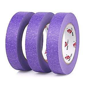 BOMEI PACK Purple Painters Tape 0.94-Inches x 60 Yards, 14 Day Easy Removal Decorative Marking Masking Tape for Painting, Labeling, DIY Crafting, Decoration and School Projects, 3 Pack