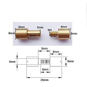 Brass Corby Bolts Fasteners, EDC Knives Maker Pivot Pin Rivets,DIY Knife Handle Studs Screws,Pack of 10 (8mm)