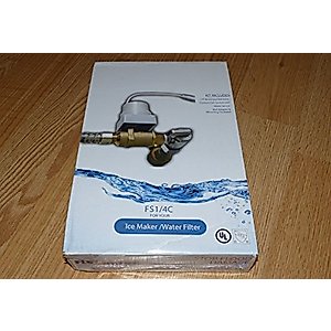FloodStop Ice Maker Leak Detector Kit with Automatic Water Shut-Off and Visual/Audible Alarms, 1/4" Compression
