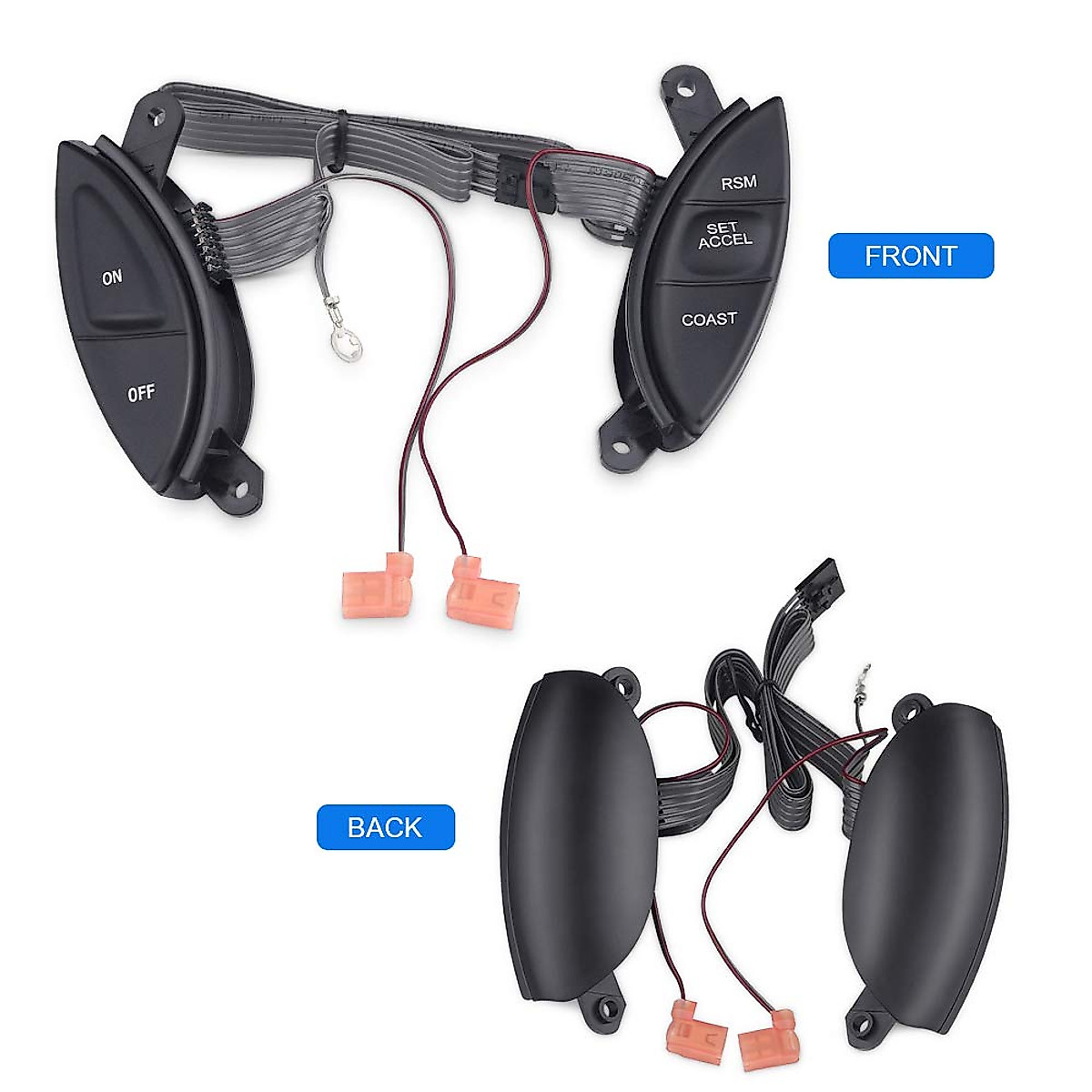 WMPHE Cruise Control Switch Buttons Steering Wheel Mounted Compatible with 1998-2003 Ford Ranger Explorer F150 Mercury Mountaineer Mazda B3000 Replacement for F87Z-9C888-BB F87A-9D809-BA