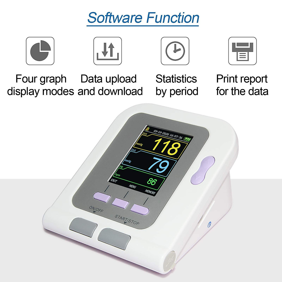 Fully Automatic Upper Arm Blood Pressure Monitor 3 Mode 4 Cuffs without adapter Electronic Sphygmomanometer
