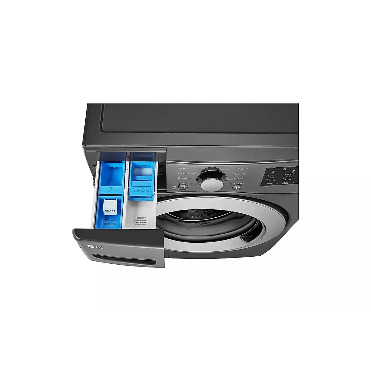 LG WM3470CM 27 Inch Front Load Washer with 5.0 Cu. Ft. Capacity, 8 Wash Programs, 1,300 RPM, SpeedWash Cycle, SmartDiagnosis, Rinse+Spin, Control Lock