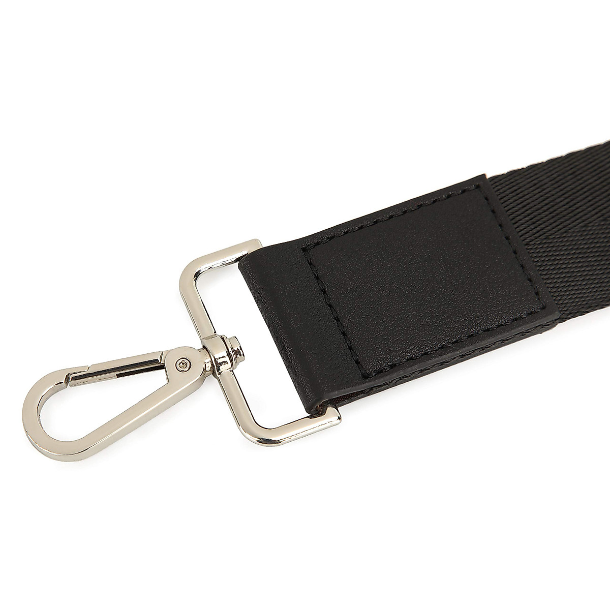 lola mae Wide Shoulder Strap Replacement Adjustable, Removable Guitar Style Multicolor Canvas Crossbody Strap for Handbags (Black-Silver hardware AS148)