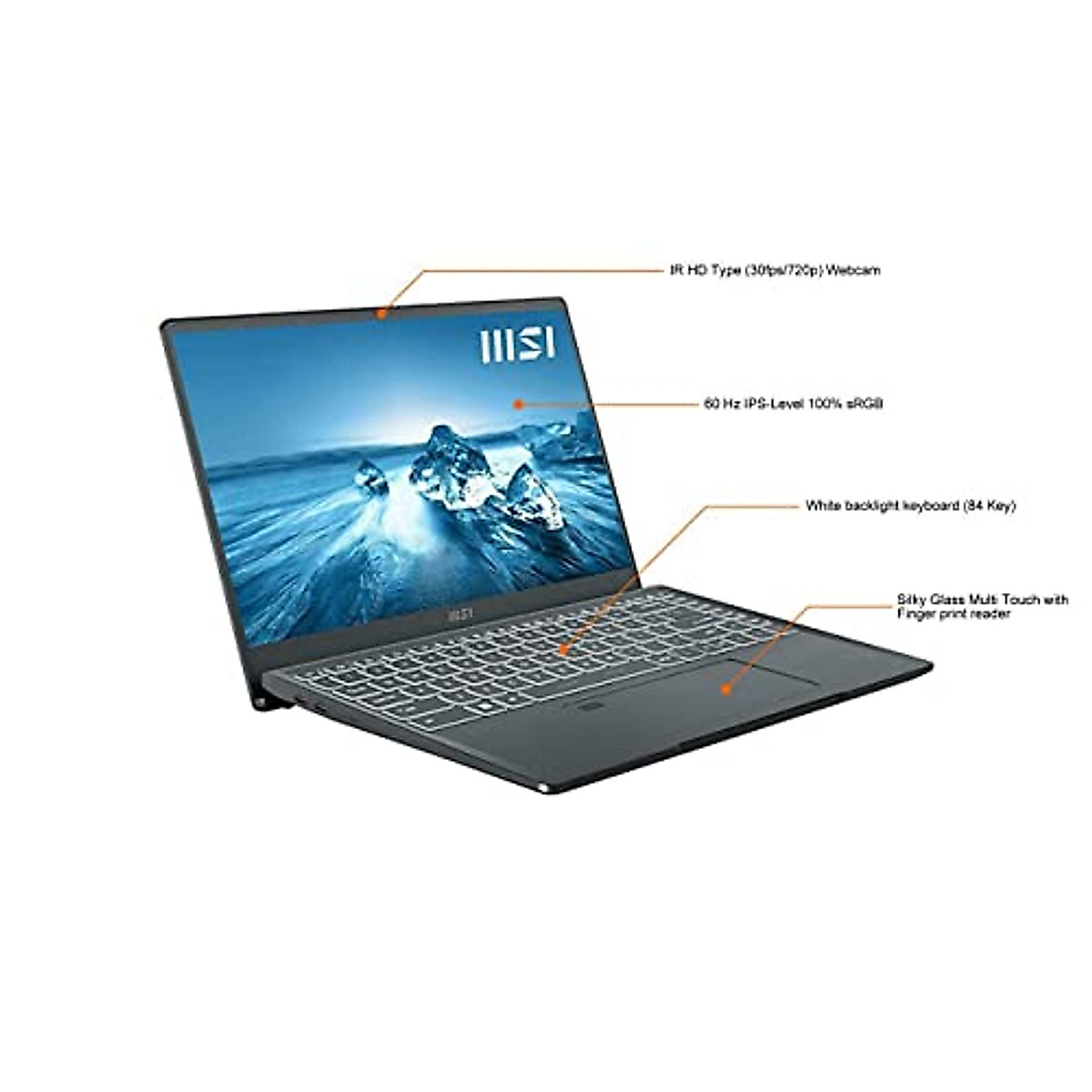 MSI Business Prestige 14 Evo Intel Core i5 12th Gen 1240P (12 Cores) - Iris Xe Graphics, 14.0" IPS 100% sRGB, Backlit KB, Thunderbolt 4, Fingerprint, Win 11, Gray, w/HDMI (16GB RAM | 1TB PCIe SSD)