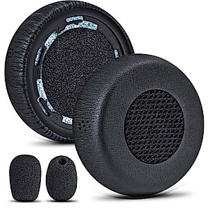 Evolve 75 Ear Pads - TRANSTEK Replacement Ear Cushion Foam Compatible with Jabra Evolve 75 75+ 75 UC / 75 MS Headset Headphone with Microphone Foam