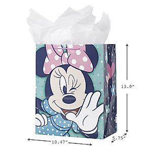 Hallmark 13" Large Disney Gift Bag Bundle (Pack of 3: Minnie Mouse, Princesses and Frozen) for Birthdays, Kids Parties or Any Occasion