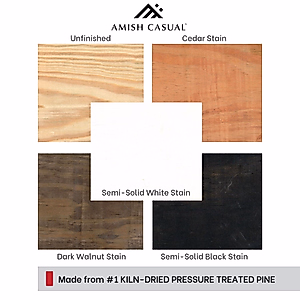 Amish Casual Heavy Duty 800 Lb Mission 5ft. Treated Porch Swing - Cedar Stain