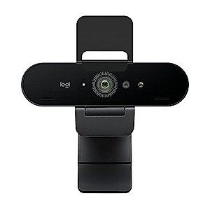 Logitech BRIO Ultra HD Webcam for Video Conferencing Recording and Streaming (Black) (Renewed)