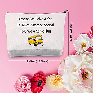 TSOTMO School Bus Driver Gift Drive Safe Cosmetic Bag Anyone can drive a car.It takes someone special to drive a school Bus Thank You Gift For Bus Driver (School Bus)