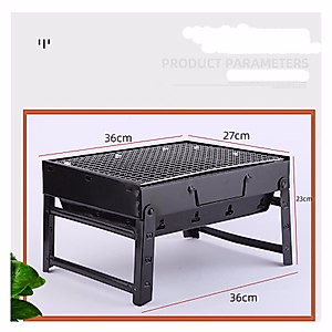 ZICANA BBQ Grill Folding Barbecue Charcoal Grill BBQ Baking Heavy Duty Folding BBQ Tool Kits Outdoor Cooking Camping Hiking Picnic Accessory Picnic