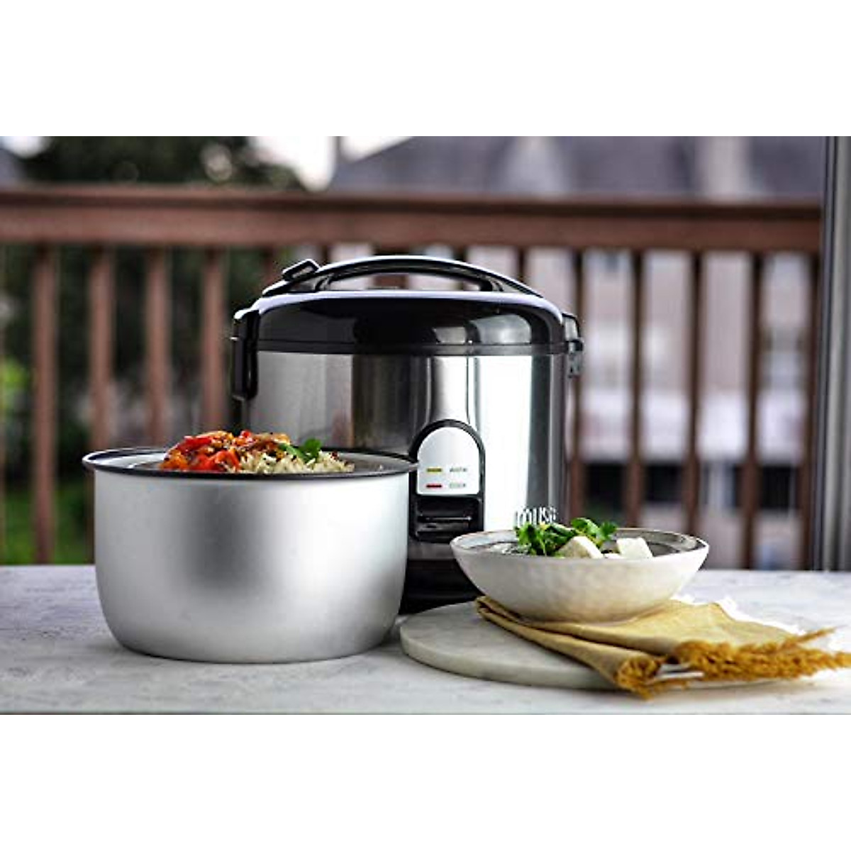 IMUSA USA GAU-00028 Electric Rice Cooker 10-Cup Uncooked Rice (20-Cup Cooked Rice), Stainless Steel