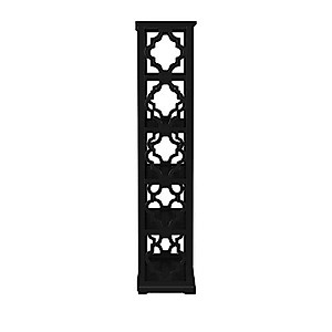 Powell Furniture Turner Bookcase, Black, 36.5" x 15.8" x 72"