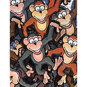 Monkey Bookmarks - (Set of 20 Book Markers) Bulk Animal Bookmarks for Students, Kids, Teens, Girls & Boys. Ideal for Reading incentives, Birthday Favors, Reading Awards and Classroom Prizes!