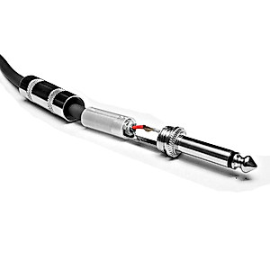 Seismic Audio - SASTSX-3White-1B1W - 2 Pack of 3 Foot 1/4 Inch TS Patch Cables 1 White and 1 Black - 3' Professional Audio Unbalanced 1/4" Patch Cords