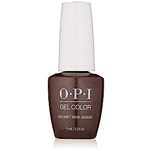 OPI GelColor, You Don't Know Jacques, Brown Gel Nail Polish, 0.5 fl oz