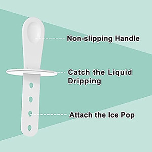 Korlon Popsicles Molds, Collapsible Silicone Baby Popsicle Molds Maker for Kids & Adults, Easy Release Ice Pop Molds with Stick, Funnel & Brush for Making Homemade Popsicles and Ice Cubes