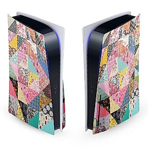 Head Case Designs Officially Licensed Rachel Caldwell Quilt Art Mix Matte Vinyl Faceplate Sticker Gaming Skin Case Cover Compatible with Sony Playstation 5 PS5 Disc Edition Console