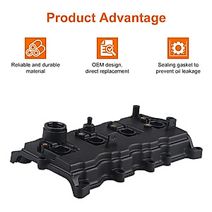 WATERWICH Valve Cover Compatible with Nissan Altima Sentra 2.5L 2007 2008 2009 2010-2013 with Gasket Replaces 13264JA00A 13270JA00A