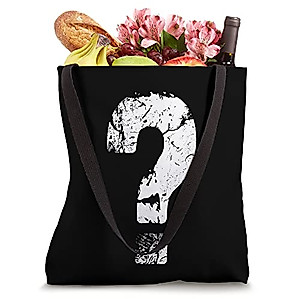 Funny Punctuation ? Cool Vintage Question Mark - white Tote Bag