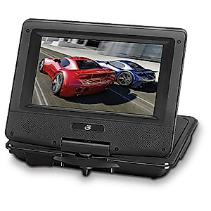 GPX PD701B PD701B Standard Portable DVD Player with 7-in. Swivel Screen and Remote