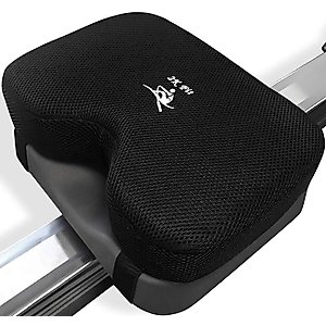 2K Fit Rowing Machine Seat Cushion (Model 2) for The Concept 2 Rowing Machine with Custom Memory Foam, Washable Cover, and Straps- Concept 2 Rower, Recumbent Stationary Bike, WatterRower Seat Pad