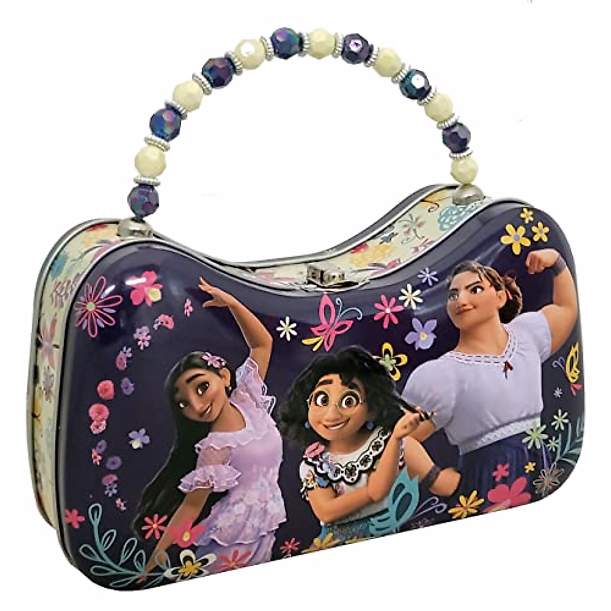 The Tin Box Company Encanto Scoop Tin Box with Handle, Purple