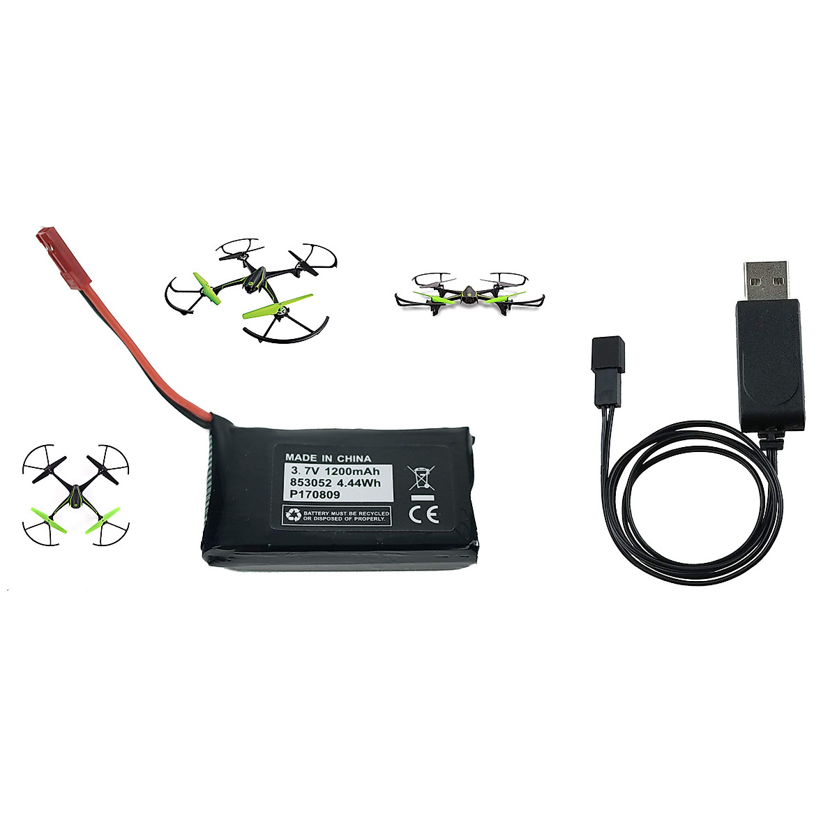 Sky Viper V2400HD V2450FPV V2450GPS Scout Journey Drones Compatible Battery 3.7v 1200mAh High Capasity and Charger Set