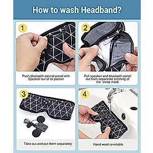 Sleep Headphones, Kabray Sleeping Headphones Soft Comfortable Bluetooth Sleep Mask with Ultra Thin Speakers, Cool Gadgets Gift for Women Men Valentine's Father's Mother's Day Birthday Christmas