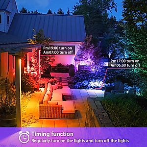 MELPO Led Flood Light 500W Equivalent, RGBW Led Outdoor Lights Colored Floodlight with Remote,50W,5000ML 2700K,120 Colors, Timing, Dimmable, Custom Modes, Landscape Lighting (2 Pack)