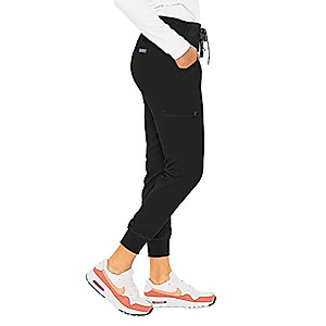 Med Couture Women's Touch CollectionYoga Jogger Jenny Scrub Pant, Black, Medium
