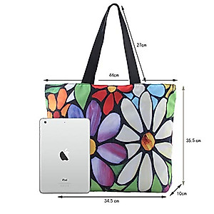 Tote Bags Travel Beach Totes Bag Shopping Zippered for Women Foldable Waterproof Overnight Handbag (blue butterfly)