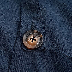 Sdeycui Women Casual Sleeveless Pockets Linen Rompers Long Pants Jumpsuits Pocket(Blue, XXL)