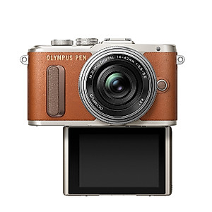 OLYMPUS PEN E-PL 8 EZ double zoom kit [Brown][International Version, No Warranty]