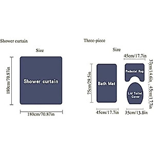 Byitre 4PCS Bling Eyelashes Shower Curtains with Rugs Bath Mat Toilet Lid Cover and 12 Hooks Waterproof Glittering Eyes Bathroom Shower Curtain Set, Fushia, 71' x 71'